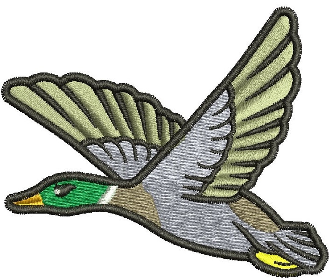 Mallard Duck Patch Machine Embroidery Design, This is Not a Real ...