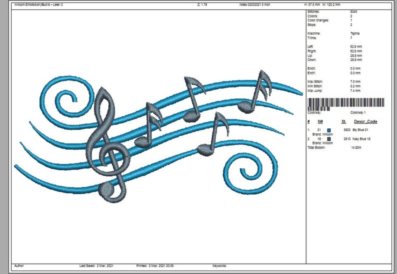 Musical Notes Music Notes Machine Embroidery Designs - Etsy