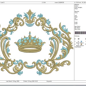 Baroque Monogram Frame Machine Embroidery Designs, Instantly Download ...