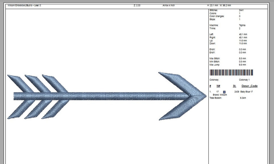 Arrow Machine Embroidery Design Instant Download | Etsy