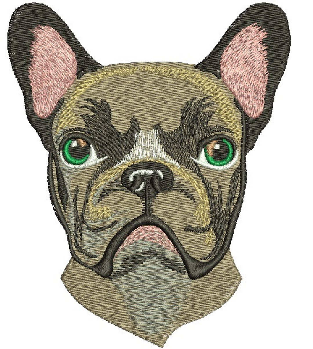 French Bulldog Machine Embroidery Design - Etsy