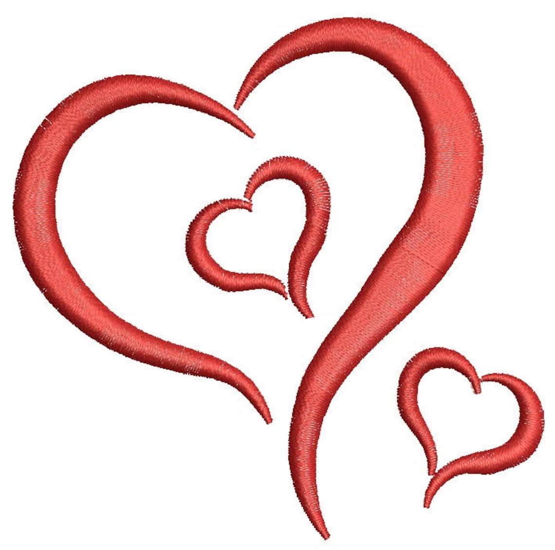 Hearts Machine Embroidery Design | Etsy