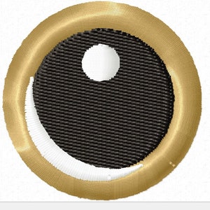 Simple Round Eye for a Soft Toy / Eyes for Soft Toys Machine Embroidery ...