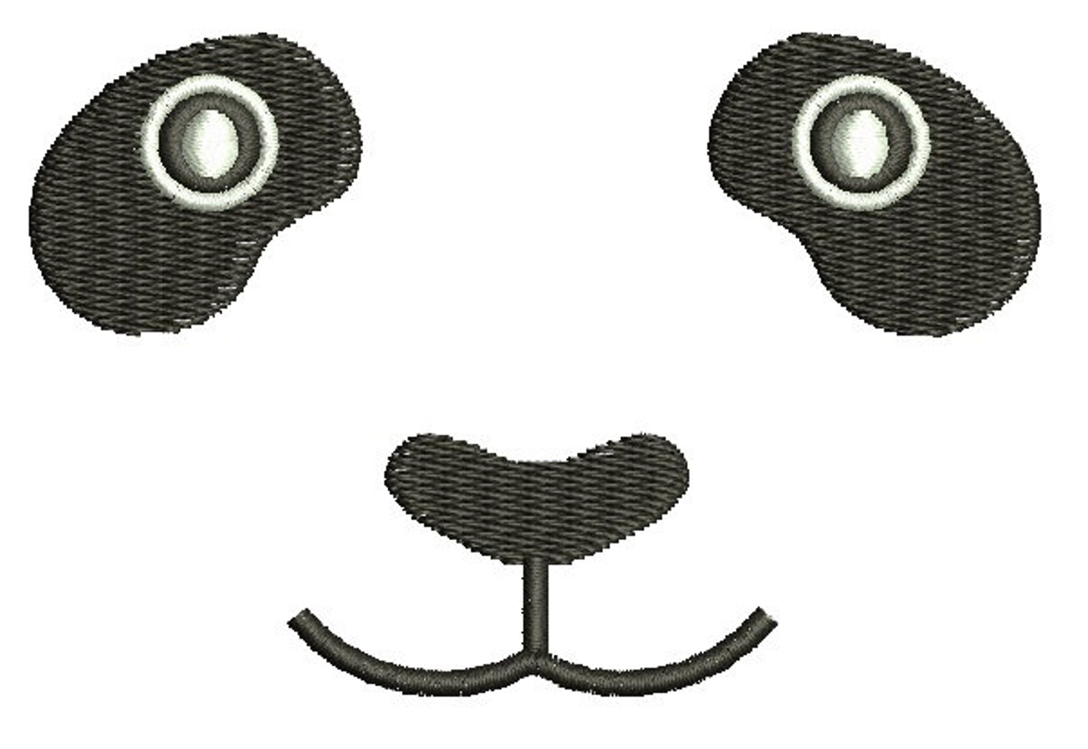 Panda Face Eyes and Nose Machine Embroidery Designs - Etsy