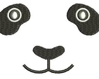 Panda Face Machine Embroidery Designs Instantly Download | Etsy