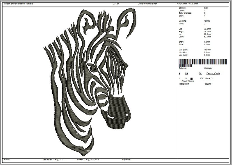 Zebra Face Machine Embroidery Designs Instantly Download - Etsy