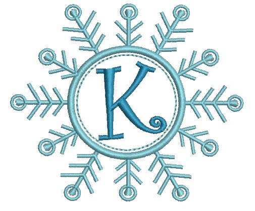 Snowflake Font / Monogram Alphabet Machine Embroidery Design / - Etsy
