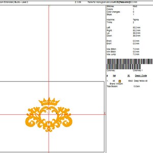 Frame for Monogram and Crown Machine Embroidery Designs, Instantly ...