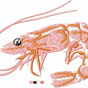 Shrimp Machine Embroidery Design, Shrimp Embroidery Pattern - Etsy