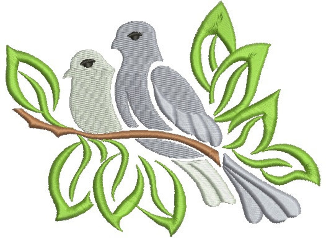 Doves Machine Embroidery Design - Etsy