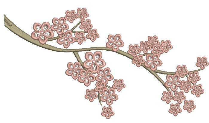 Cherry Blossom Sakura flowers embroidery designs set Machine | Etsy