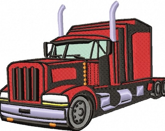 Semi Truck Machine Embroidery Design, Embroidery Designs, Machine ...