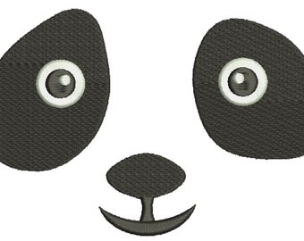 Panda Face Machine Embroidery Designs Instantly Download | Etsy