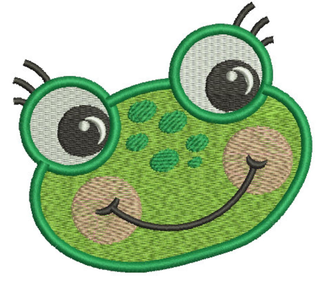 Frog Embroidery Machine Embroidery Design, Instant Download - Etsy