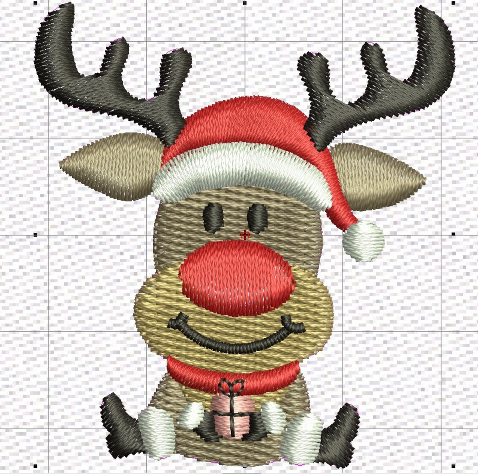 Christmas Moose Machine Embroidery Design | Etsy