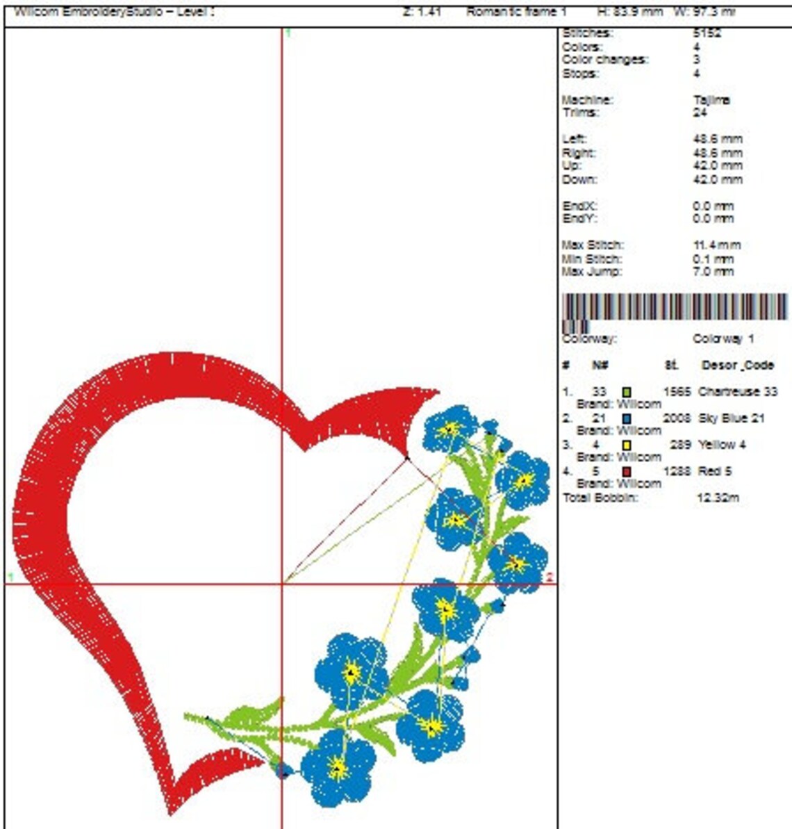 Romantic Frame-heart With Forget-me-not Flowers / Monogram - Etsy