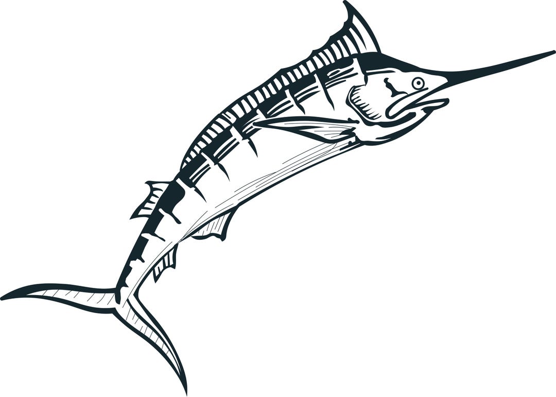 Marlin SVG. Dxf, PNG. EPS. Jpg Big Size , Instantly Download - Etsy