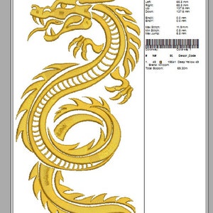 Chinese Dragon Machine Embroidery Design, Instantly Download - Etsy