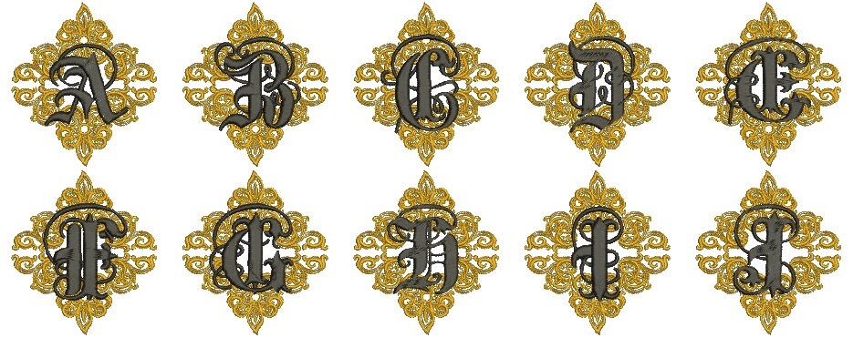 Victorian Style Alphabet / Monogram Alphabet Machine - Etsy