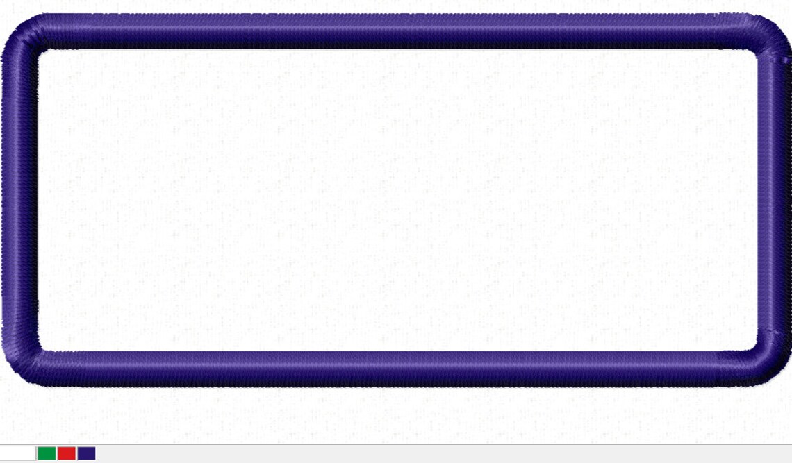 Rectangle Name Tag Frame Applique Machine Embroidery Design - Etsy