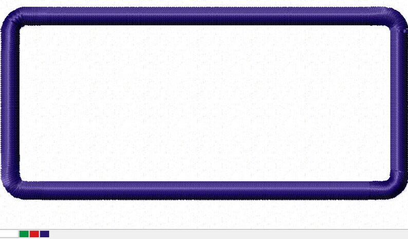 Rectangle Name Tag Frame Applique Machine Embroidery Design - Etsy