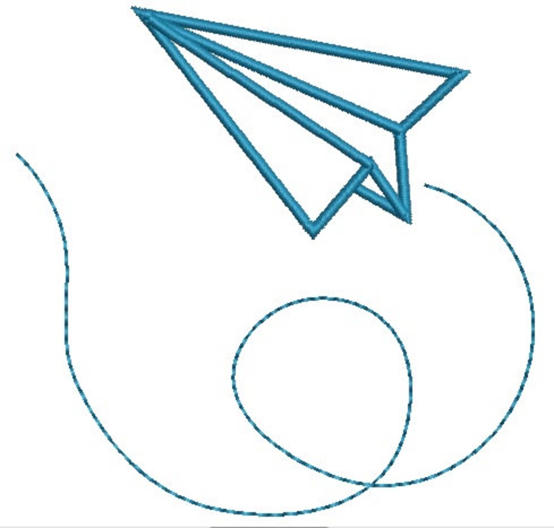 Paper Airplane Machine Embroidery Designs, Instantly Download - Etsy