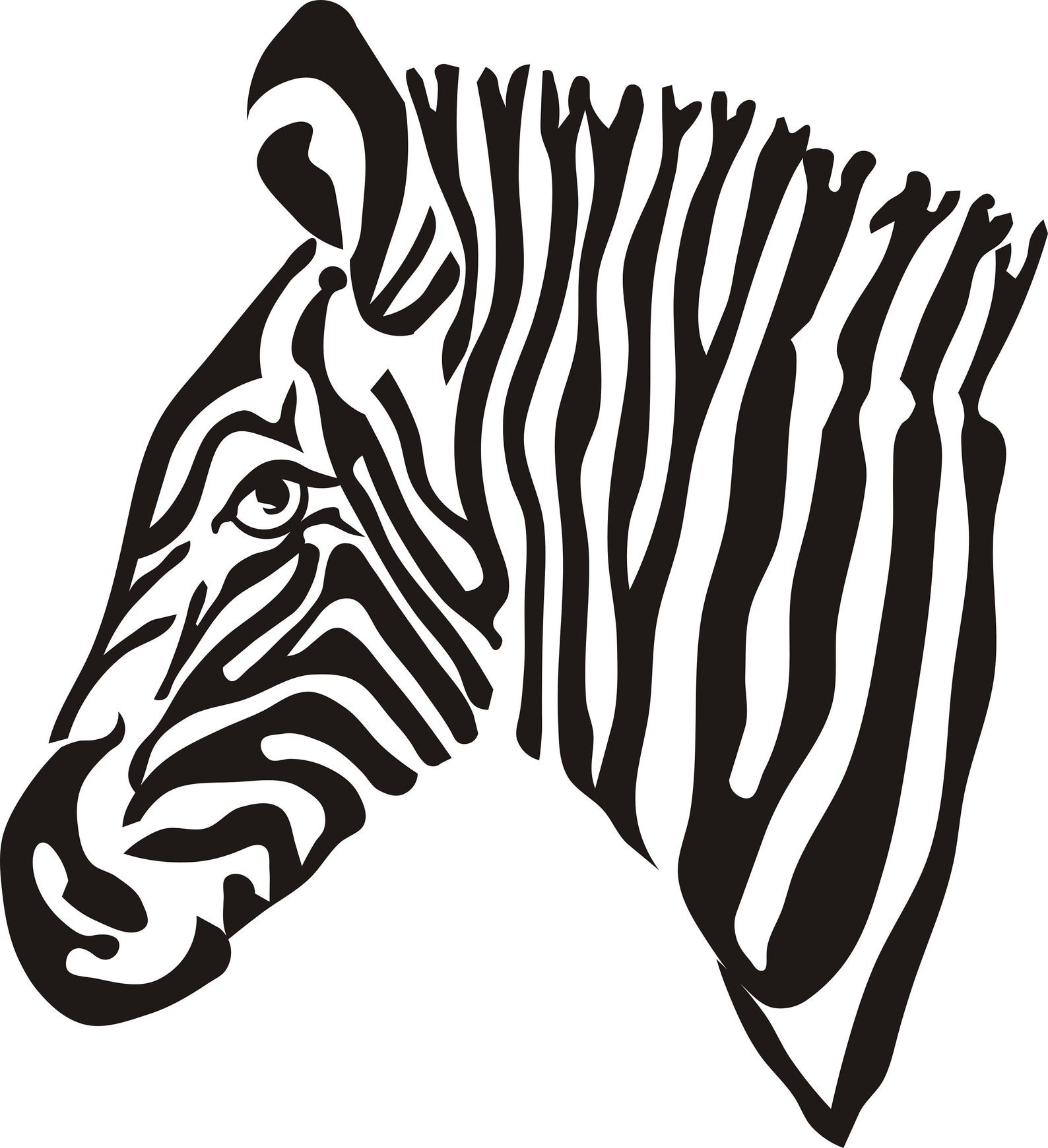 Zebra Head Zebra Face SVG. Dxf PNG. EPS. Jpg Big Size 300 - Etsy
