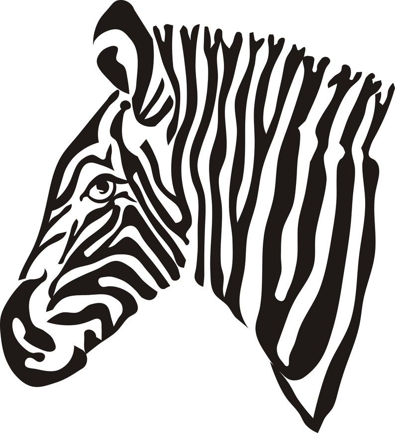 Zebra Head Zebra Face SVG. Dxf PNG. EPS. Jpg Big Size 300 - Etsy