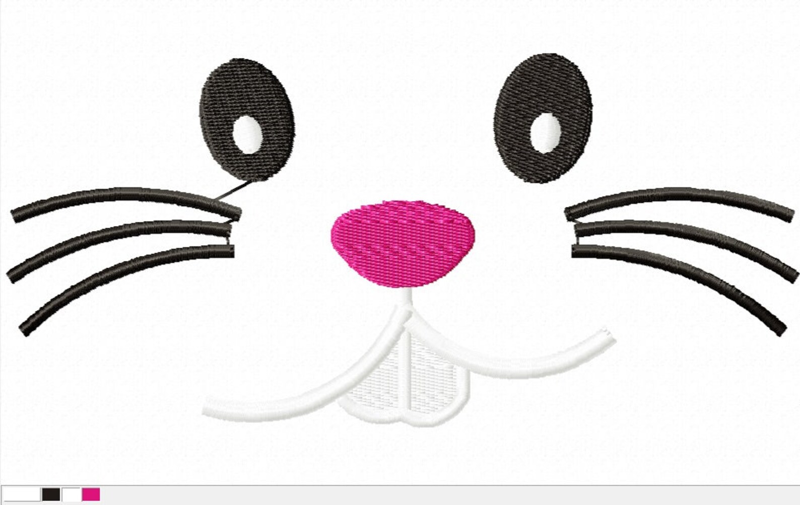 Bunny Face Easter Embroidery Face Embroidery Rabbit Machine - Etsy