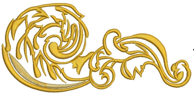 Baroque Decor Machine Embroidery Design Instantly Download - Etsy