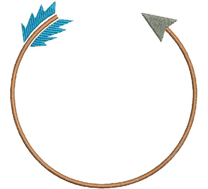 Arrow Monogram Frame Machine Embroidery Design / Monogram - Etsy