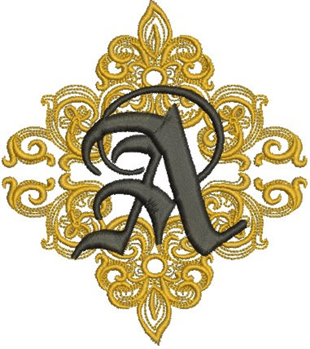 Victorian Style Alphabet / Monogram Alphabet Machine Embroidery Design ...