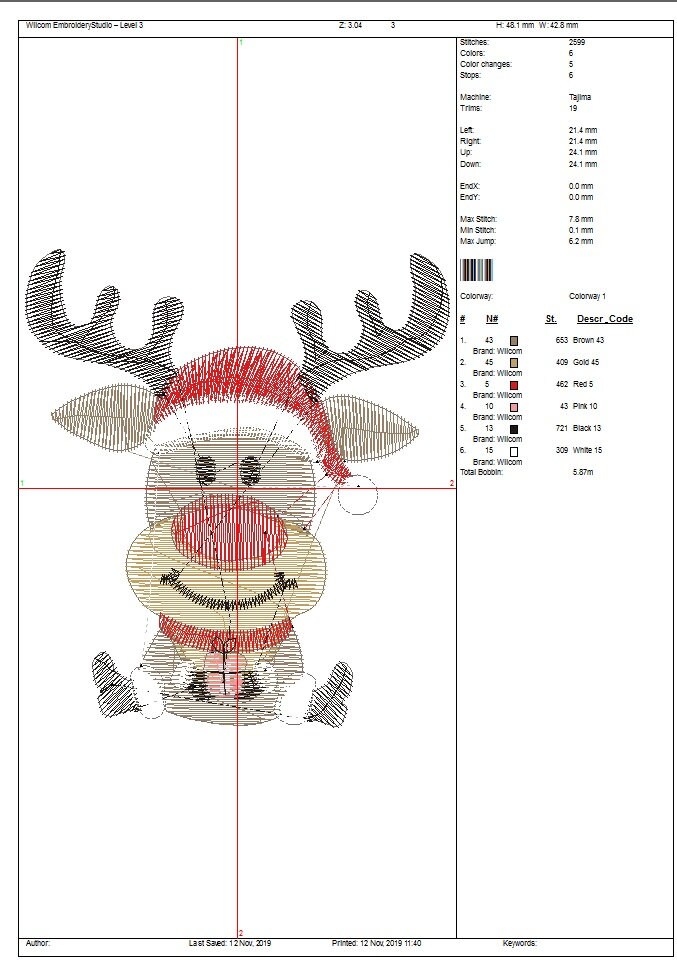 Christmas Moose Machine Embroidery Design | Etsy