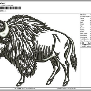 Buffalo Bison Machine Embroidery Designs, Instantly Download - Etsy