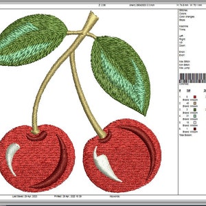 Cherries Mini Machine Embroidery Design – Instant Download - Etsy
