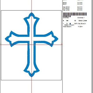 Cross Machine Embroidery Design - Etsy