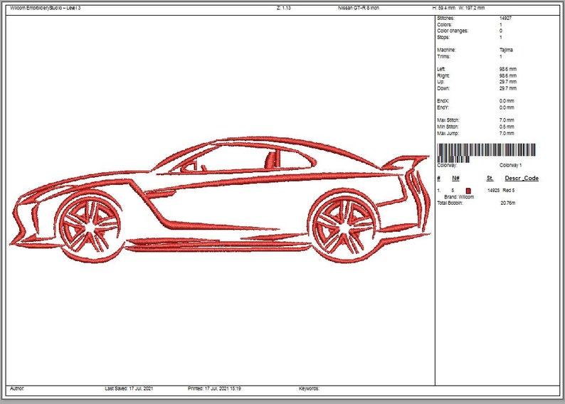 Car Machine Embroidery Design Instantly Download - Etsy