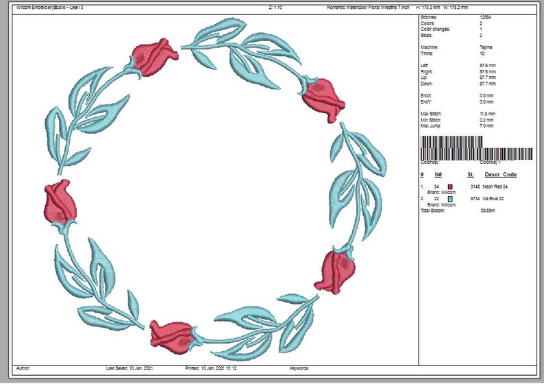 Romantic Floral Wreaths / Monogram Frame Machine Embroidery - Etsy