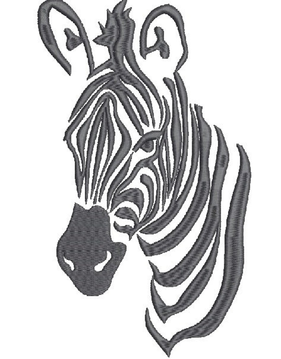 Zebra Face Machine Embroidery Designs, Instantly Download - Etsy
