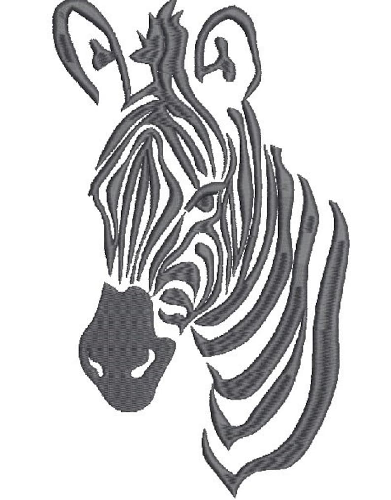 Zebra Face Machine Embroidery Designs Instantly Download | Etsy