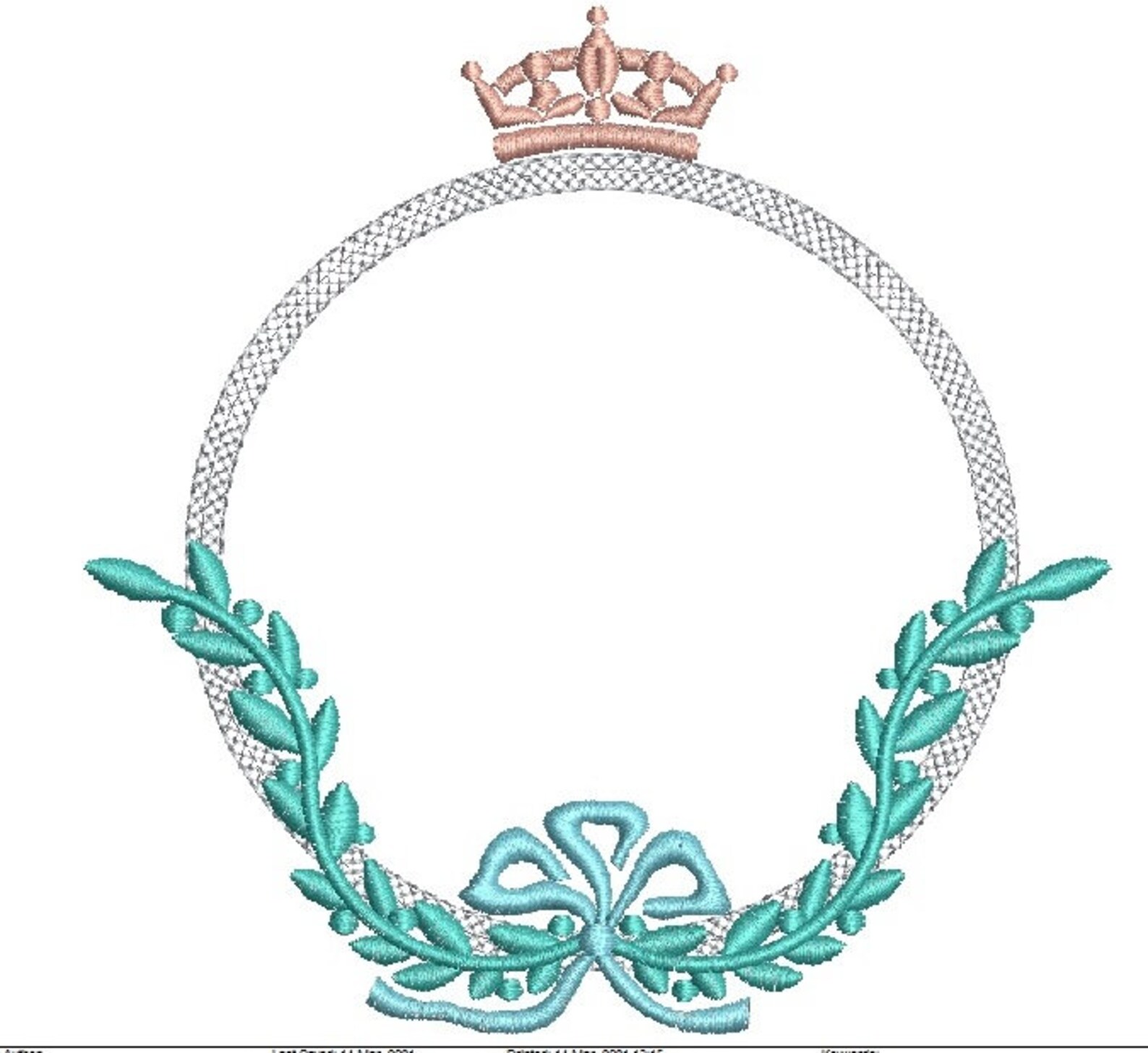 Round Wreath for Monogram With Crown/ Monogram Frame | Etsy