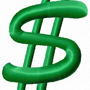 Dollar Sign Machine Embroidery Design Instantly Download - Etsy