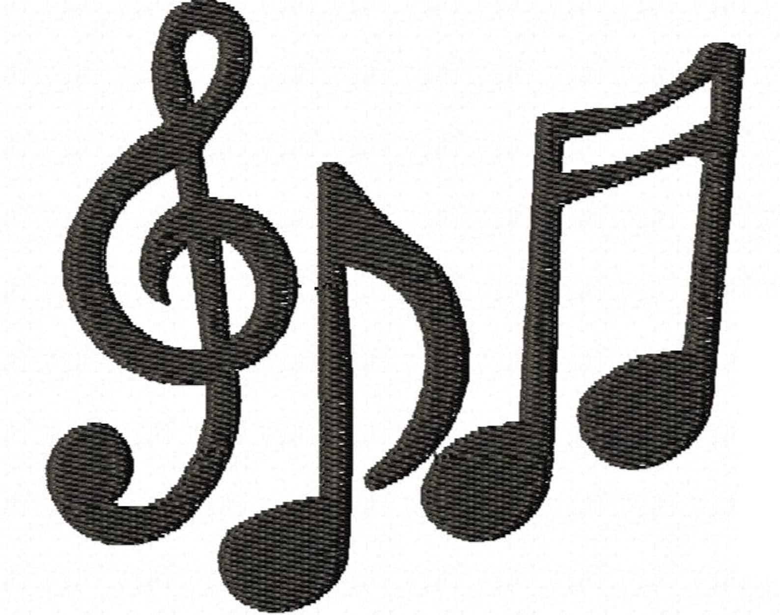 Musical Notes Music Notes Machine Embroidery Designs - Etsy