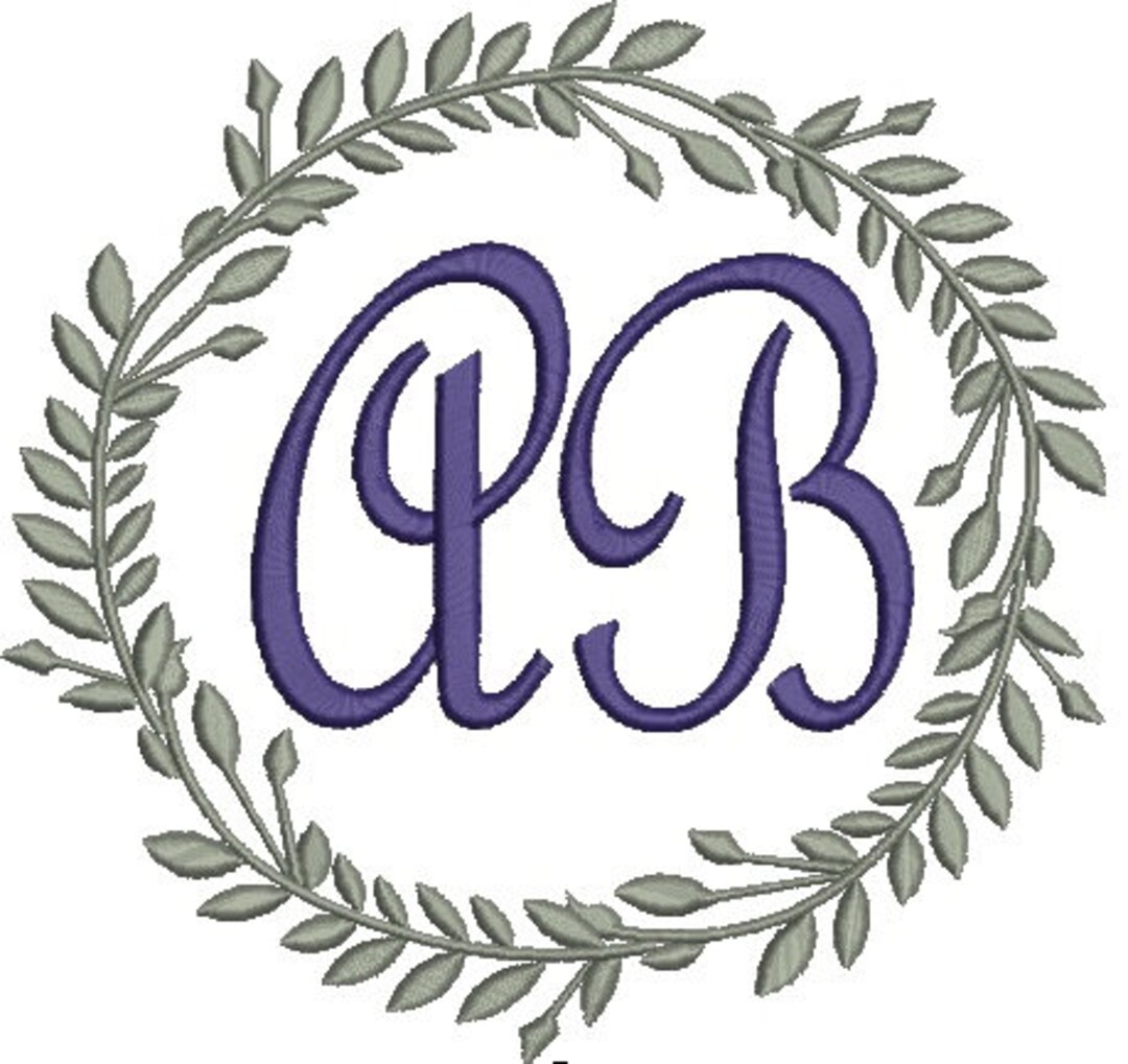 Floral Frame for Monogram / Monogram Frame Machine Embroidery Design ...