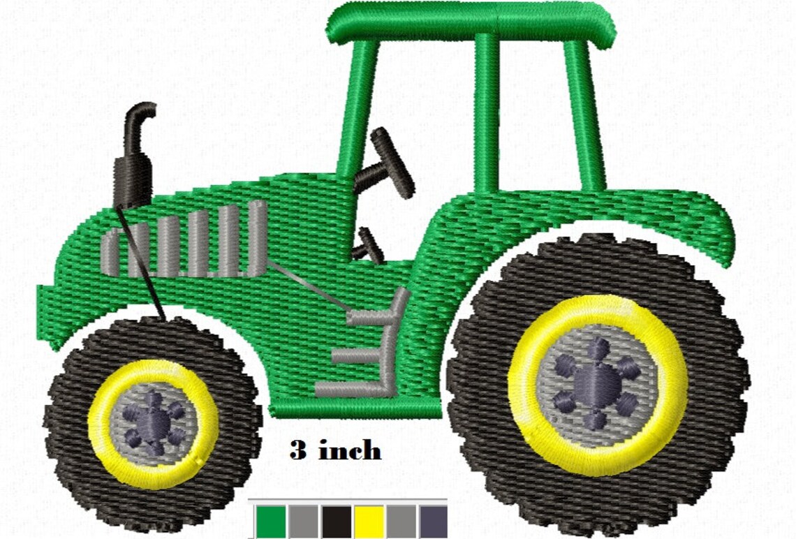 Tractor Machine Embroidery Design Instantly Download - Etsy