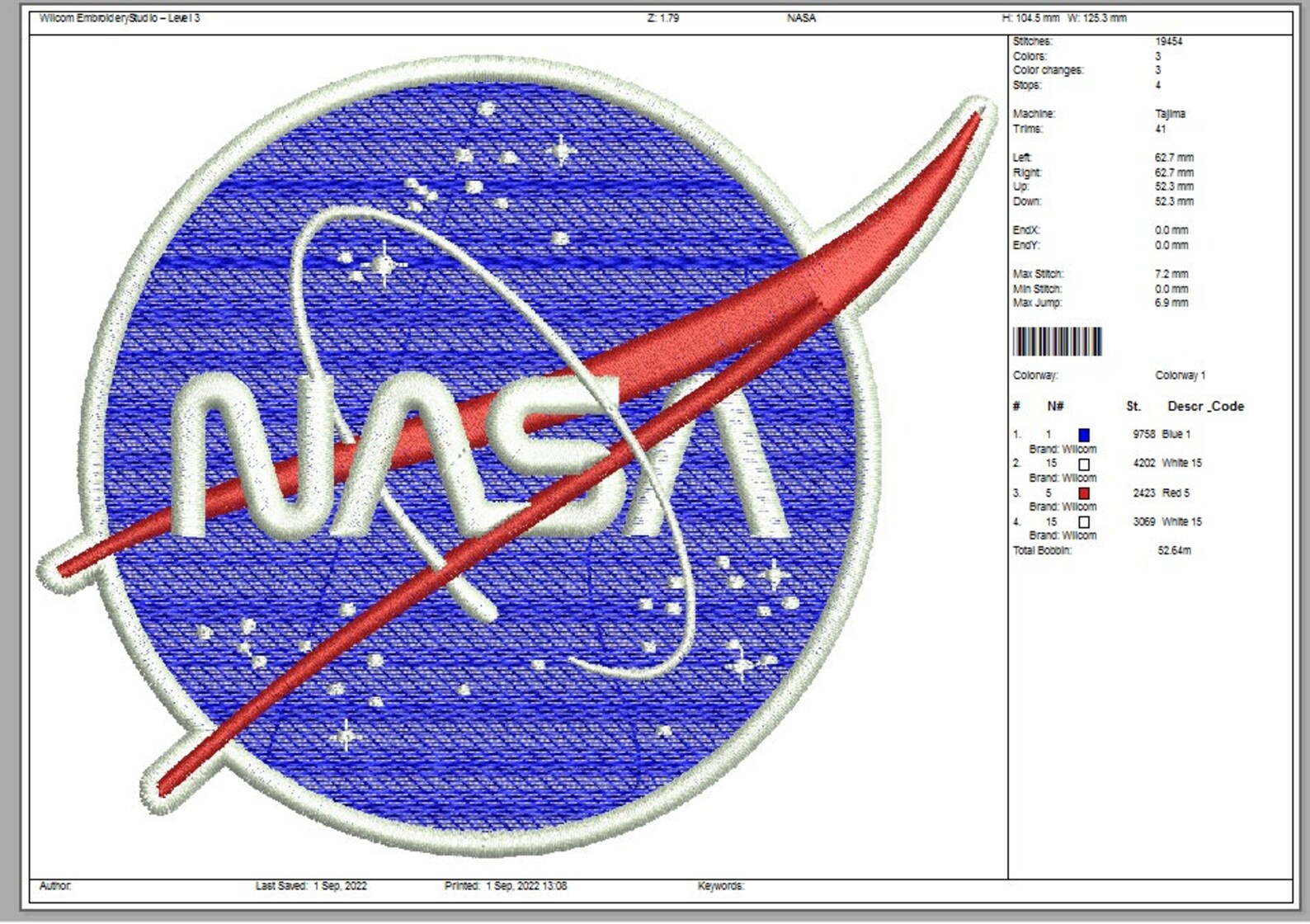 NASA Space Patch Machine Embroidery Design, Instantly Download - Etsy