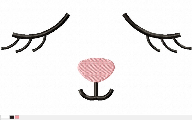 Bunny Face Machine Embroidery Designs Instantly Download | Etsy
