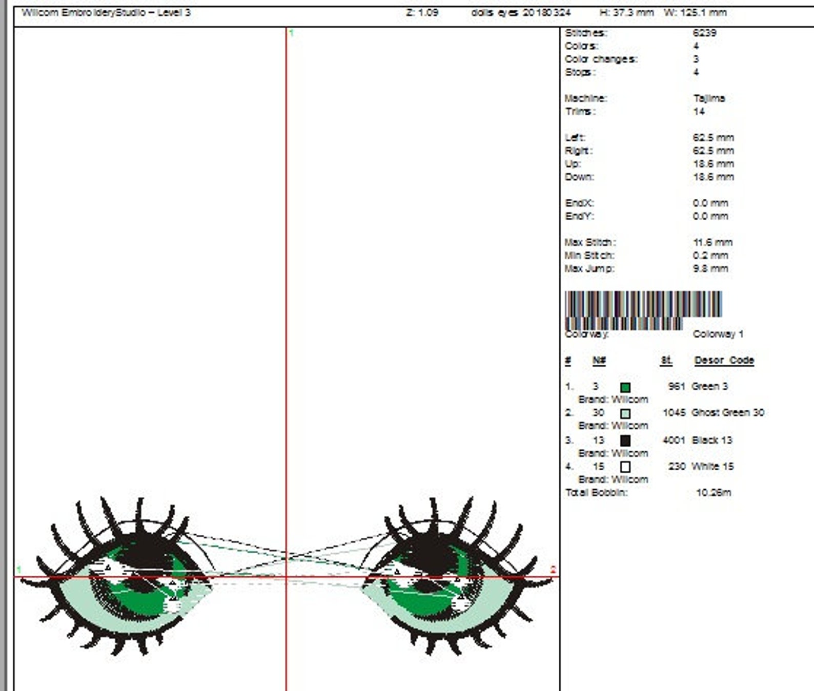 Dolls Eyes Machine Embroidery Design Instant Download | Etsy