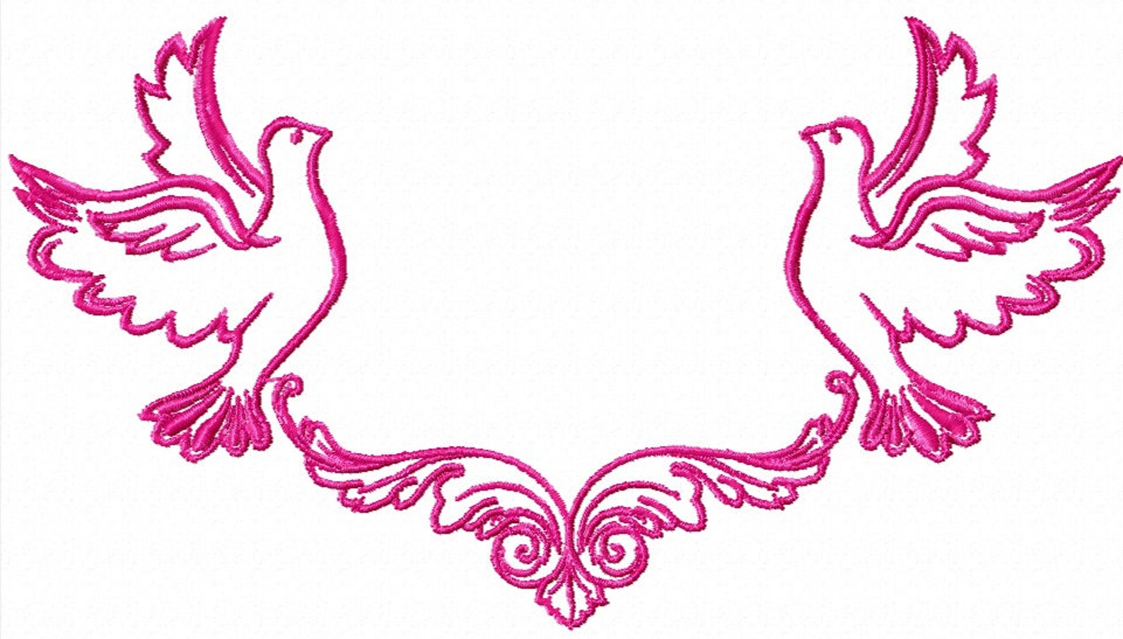 Wedding Frame and Doves Machine Embroidery Design - Etsy