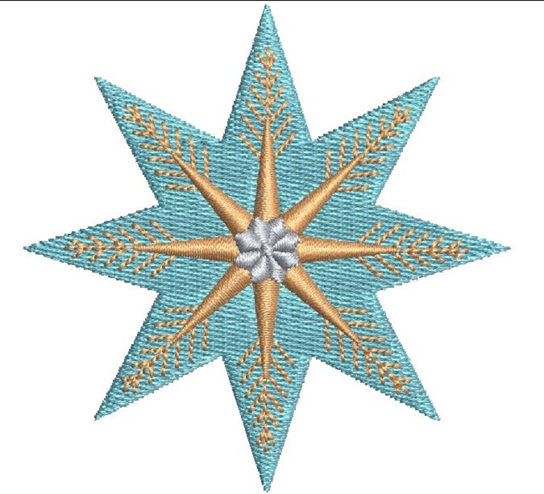 Christmas Star Machine Embroidery Design - Instant Download - Etsy